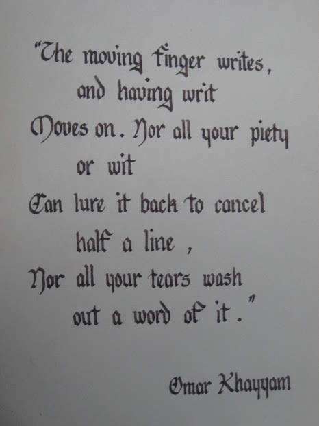 The moving finger writes: Letting go | Somerton Smith